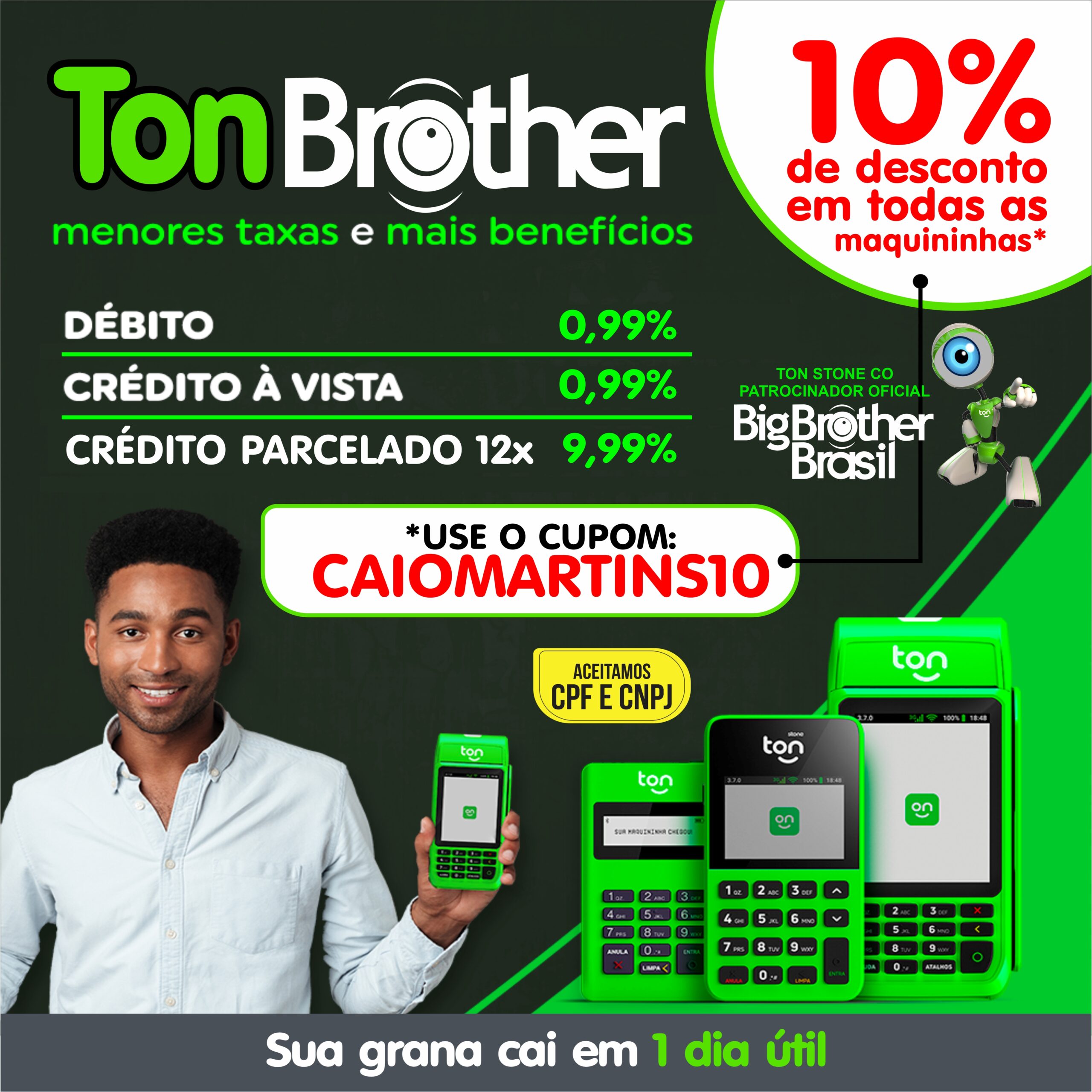 Maquininha T1 Chip Brother | Gigaton – Maquininha GigaTon